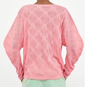 Zara | Tops | Zara Pink 6s Vibe Long Sleeve Textured Tshirt | Poshmark